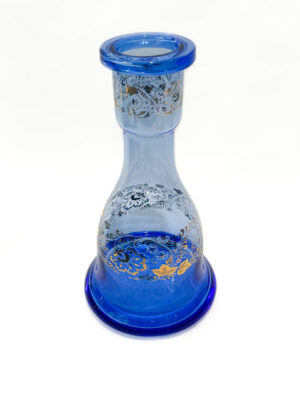 Hookah Glass Vase (GV26) with gold ornament - blue | eBay