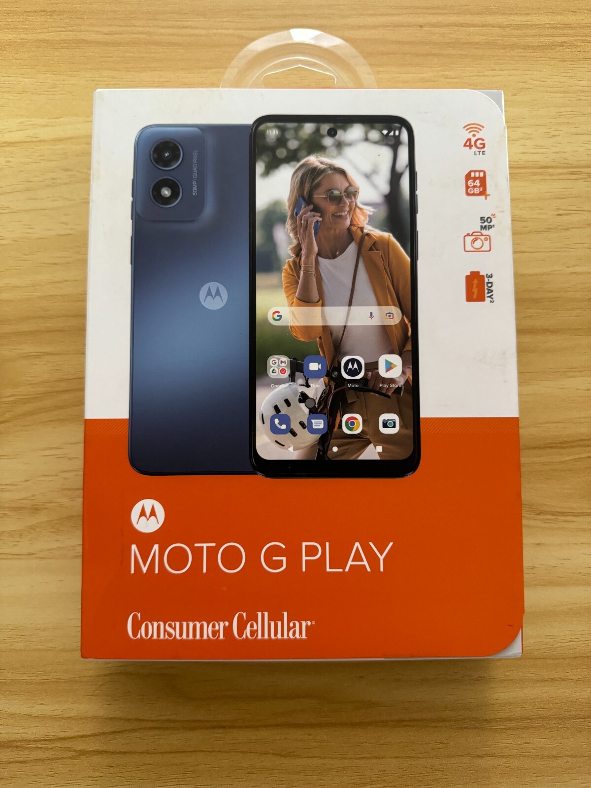 Motorola Moto G Play 2024 XT2413-2 64GB Blue Consumer Cellular | eBay