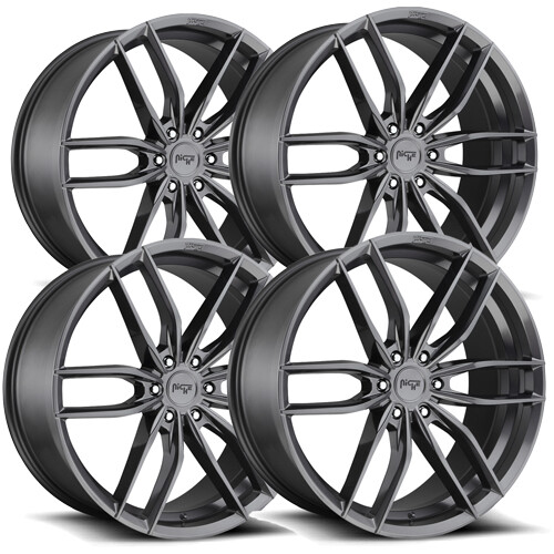 (Set of 4) Niche M204 Vosso 19x8.5 5x4.5" +45mm Gunmetal Wheels Rims 19 ...