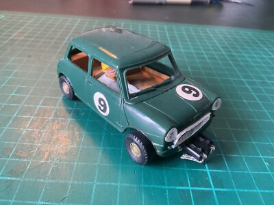Vintage Scalextric C76 Austin Mini Cooper Green FWD No glazing | eBay UK