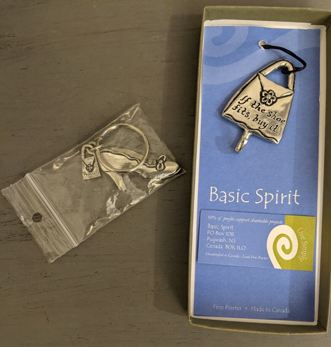 Basic Spirit Pewter Shoe Wall Hook with Key Chain Princess Shopping Bag - NEW | eBay