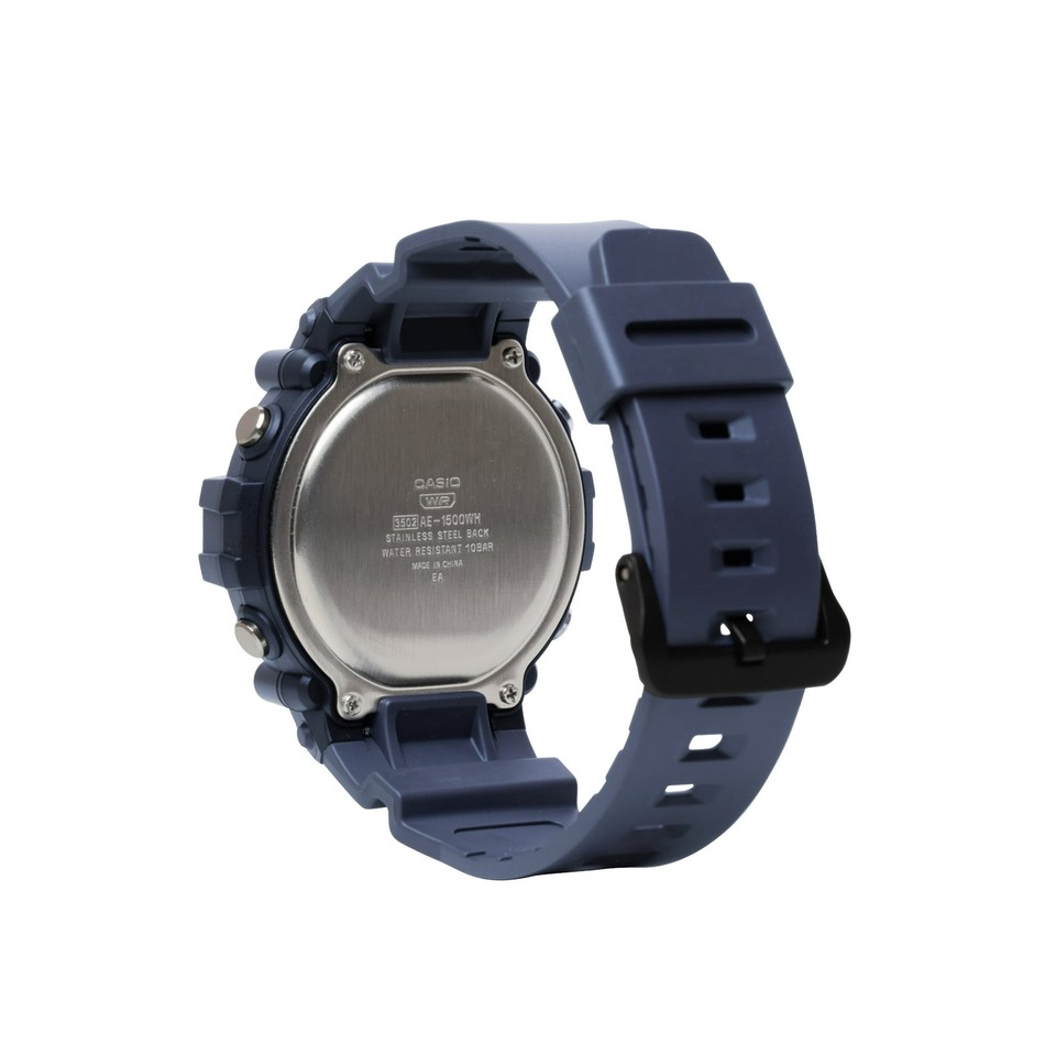 Casio AE1500WH-2A Men's Wide Face Blue Digital Resin Strap Watch | eBay