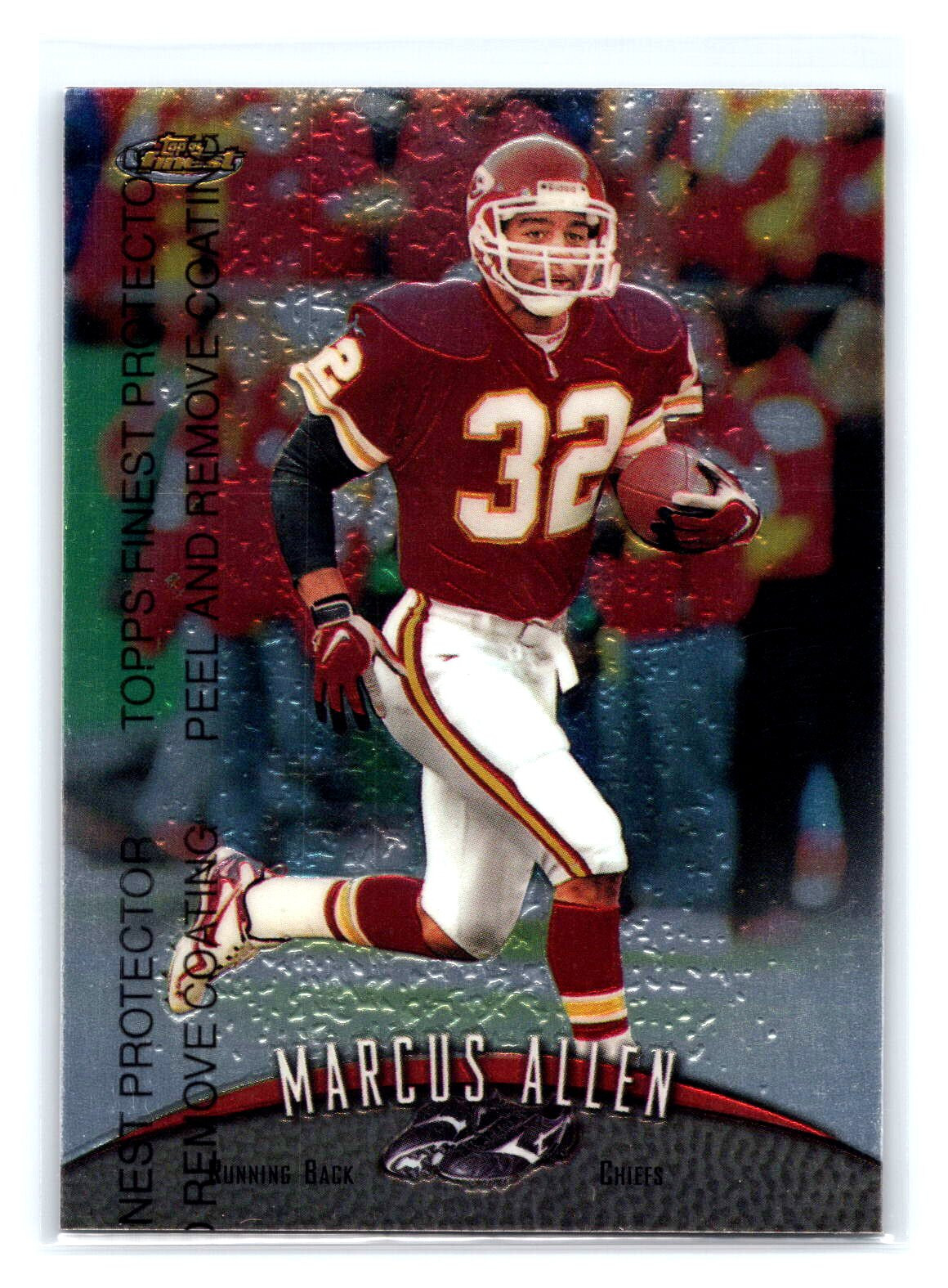 1998 Topps Finest W/ Peel #74 Marcus Allen Kansas City Chiefs | eBay