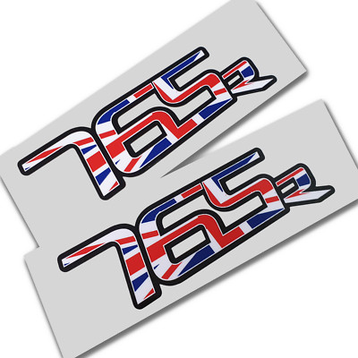 British motorcycle triple 765 R union flag stickers decals x 2 | eBay