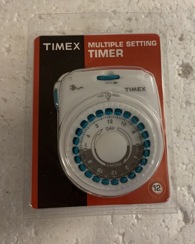 TIMEX Multiple Setting Timer TX12621X Up To 12 On/Offs Per Day/NOS FAST ...
