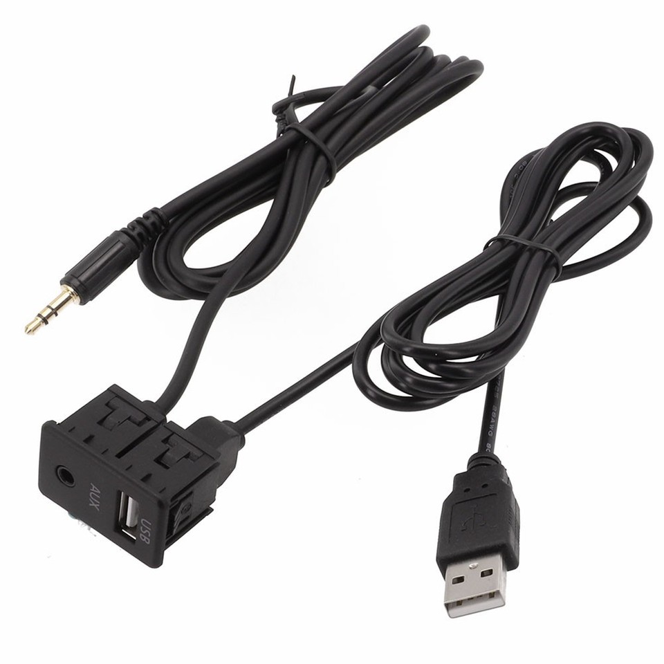 Car AUX USB Male Dash Mounting Adapter for Car and RV Audio Connection ...