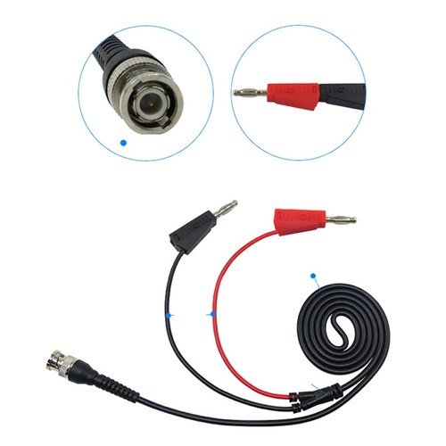 P1009 BNC To Dual 4MM Stackable Banana Plug Test Lead Probe BNC Cable ...