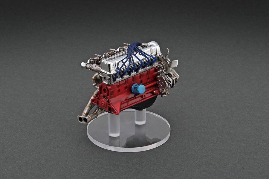 Ignition model 1 18 Nissan L28 Kai Engine exhibited Plated head cover ...