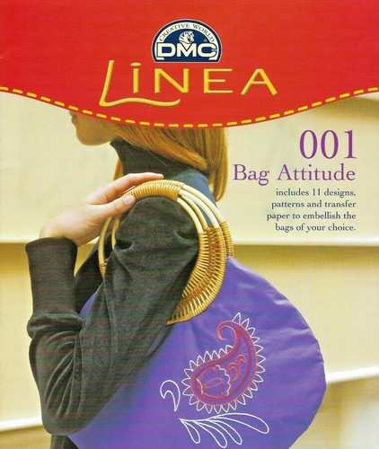 DMC LINEA - Bag Attitude Book w 11 Embroidery Patterns & Transfer Paper ...