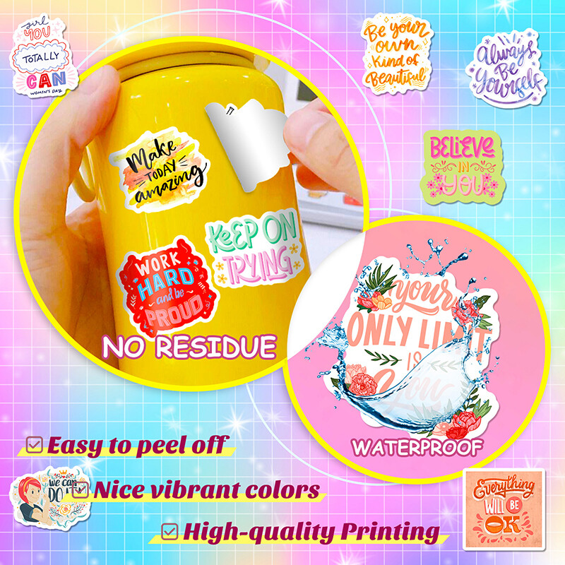 50Pcs/Set English Stickers Pack Scrapbooking Notebook Decoration ...