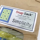 Simplicity Snap Sack Small Quilt Kit Blue & Green 15" x 18" SS10909 ...