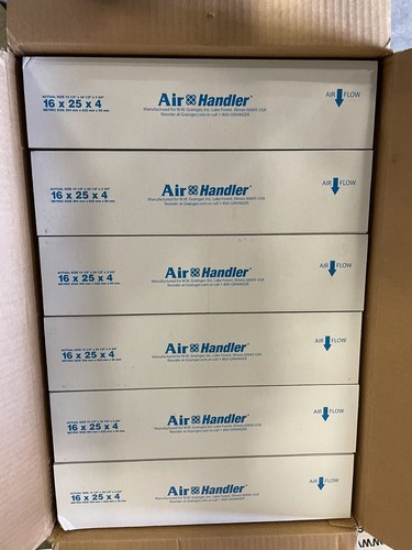 Air Handler 6B949 Pleated Air Filter 16x25x4 -NIB of 6 | eBay