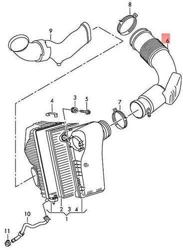 NEW VW TOUAREG 7P5 7P6 INTAKE AIR DUCT 7P0129684A ORIGINAL NO DUTY TO ...