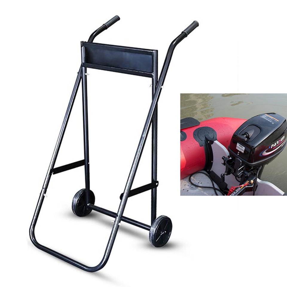 Heavy Duty Outboard Boat Motor Stand Carrier Cart Dolly Trolley ...
