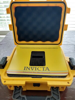 Invicta Watch Protective Storage Case. Yellow in color 3 Watch ...