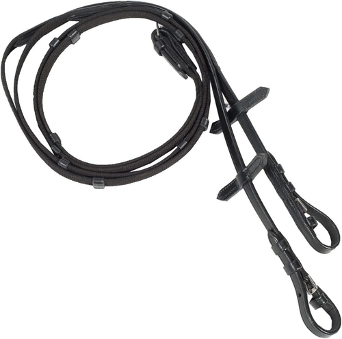 Slender Grippy Horseback Riding English Web Reins with Hand Stops | eBay