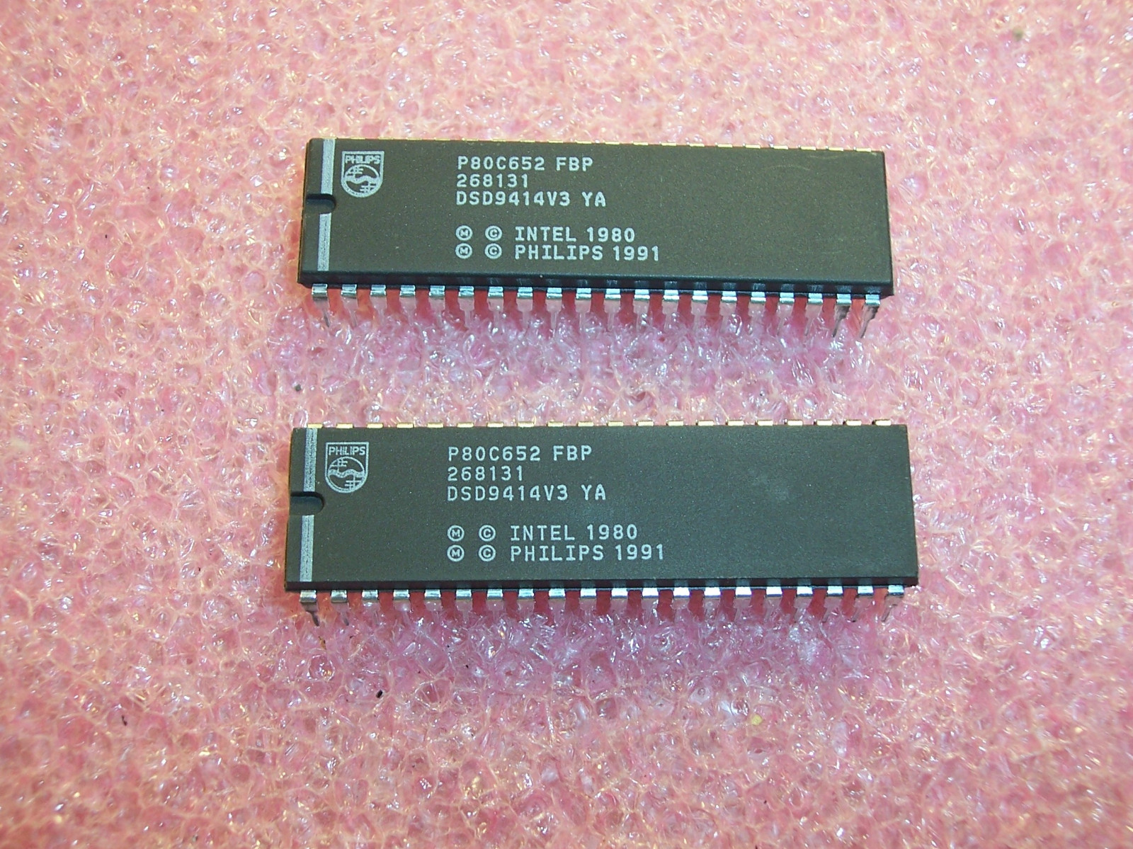 QTY (3) P80C652FBP PHILIPS 40 PIN DIP 8 bit MICROPROCESSOR NOS | eBay