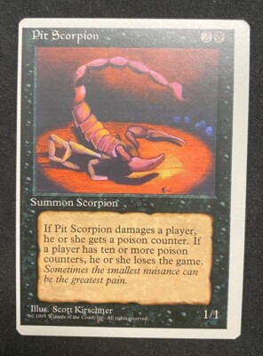 Pit Scorpion - MTG Magic the Gathering - 4th Edition - Misprint Shifted ...