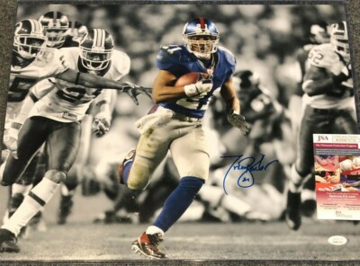 NEW YORK GIANTS TIKI BARBER AUTOGRAPHED SIGNED 16x20 PHOTO JSA COA | eBay