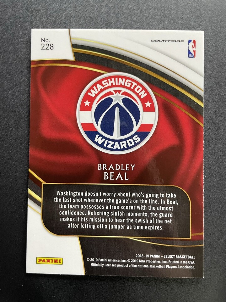 2018-19 Panini Select Courtside Bradley Beal Washington Wizards | eBay