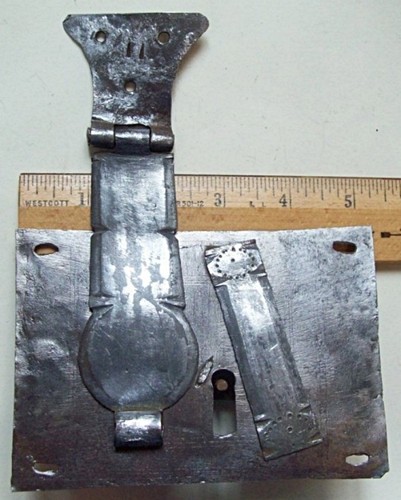 ANTIQUE IRON TRUNK LOCK & KEY, Handmade, no key Vintage Chest Hardware ...