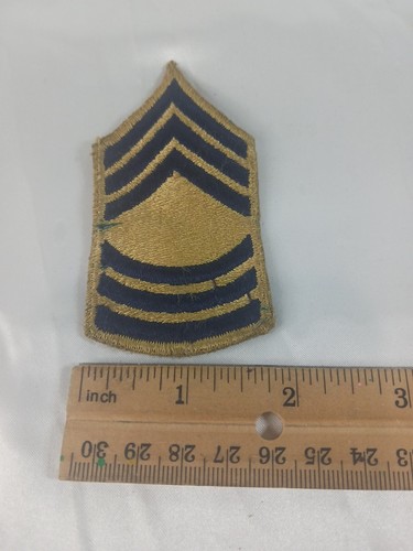Korea War Master Sergeant Rank Patch Blue Yellow | eBay