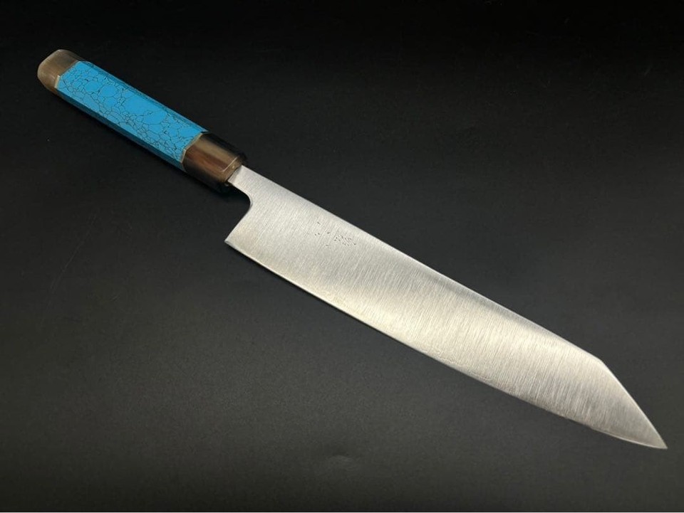 Aogami Super Steel Gyuto Knife 230mm Japanese Blue Paper Turquoise ...