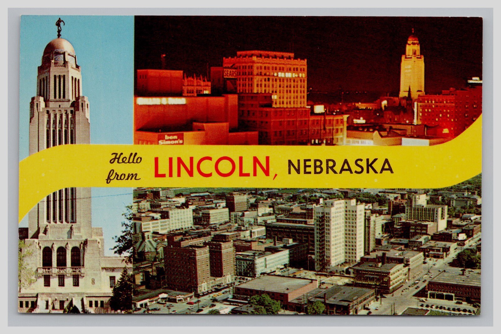 Postcard: NE Hello From Lincoln, Nebraska - Unposted | eBay