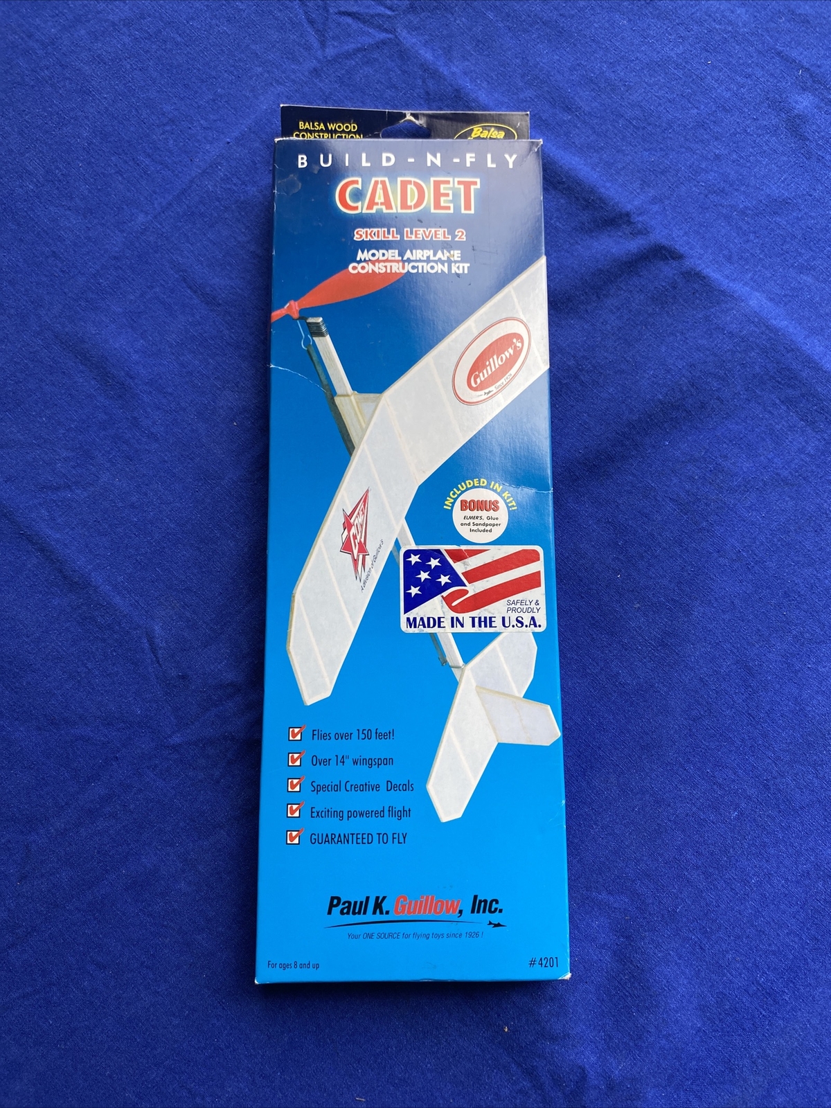 Guillow's Cadet Build-N-Fly Balsa Wood Model Airplane Construction Kit ...