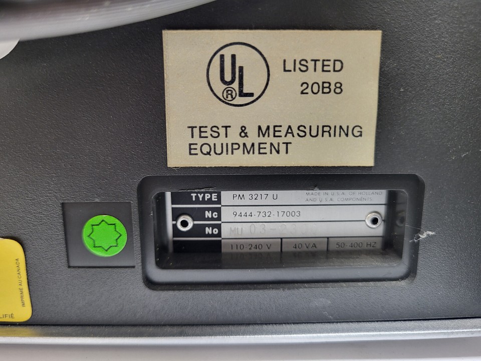 Philips PM 3217 50 MHz Oscilloscope - Vintage Analog - Power Tested | eBay