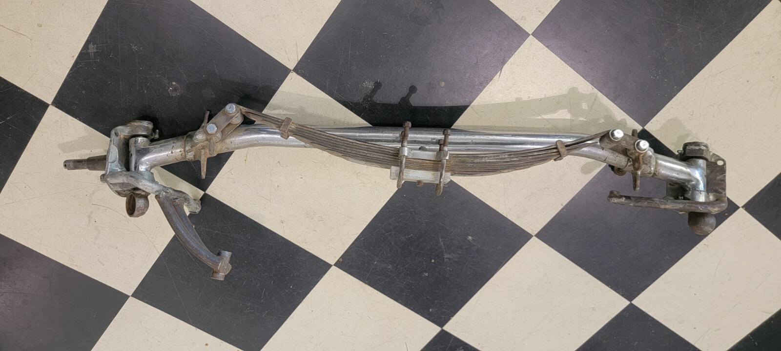 Vintage Chrome Tube Axle Spring Spindles Front end Rare Midget Sprint ...