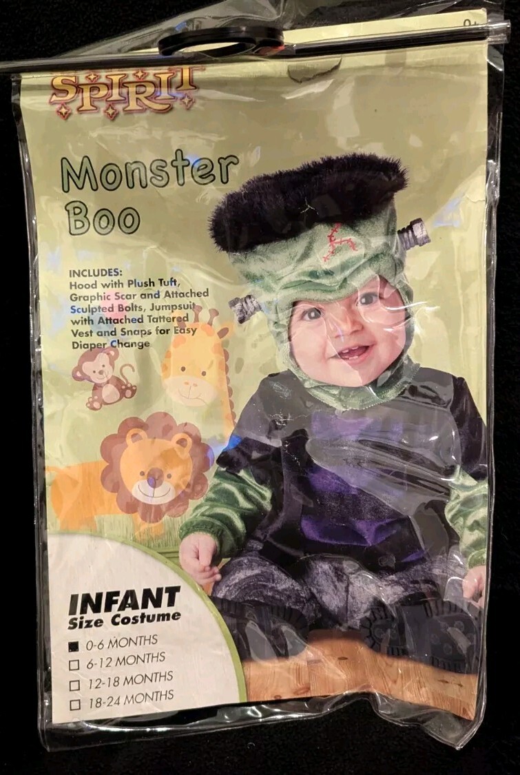 Spirit Halloween Monster Boo Infant Costume Size 0-6 … - Gem