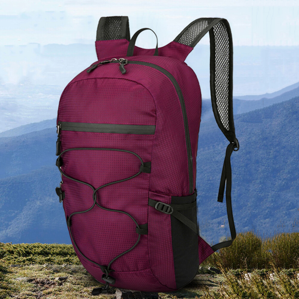 Shoulder Bag Lightweight Backpack for Hiking Climbing Camping (Purple ...