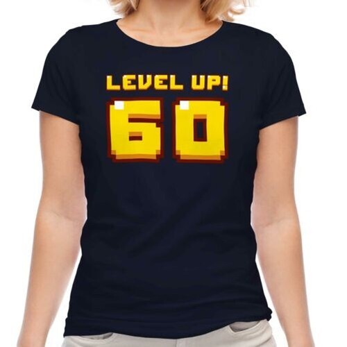 FUNNY 60TH BIRTHDAY GIFT FOR GAMERS WOMENS T-SHIRT TOP LEVEL UP 60 GEEK ...