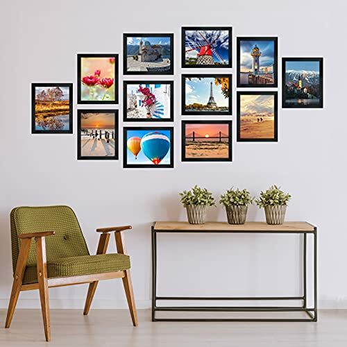 Black 8x10 Picture Frame Bulk Multi 8 X 10 Photo Frames Set For Wall ...