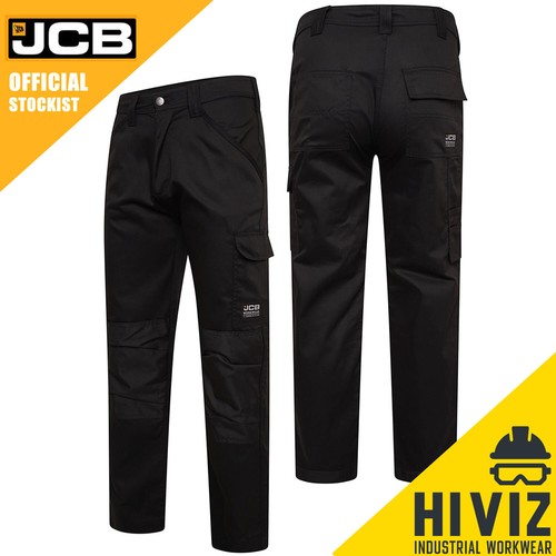 JCB Work Wear Essential Cargo Combat Trousers Pants Polycotton Knee Pad ...