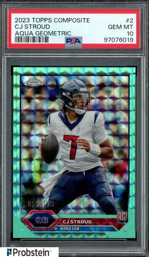 2023 Topps Composite Chrome Aqua Geometric #2 CJ Stroud RC Rookie /175 ...