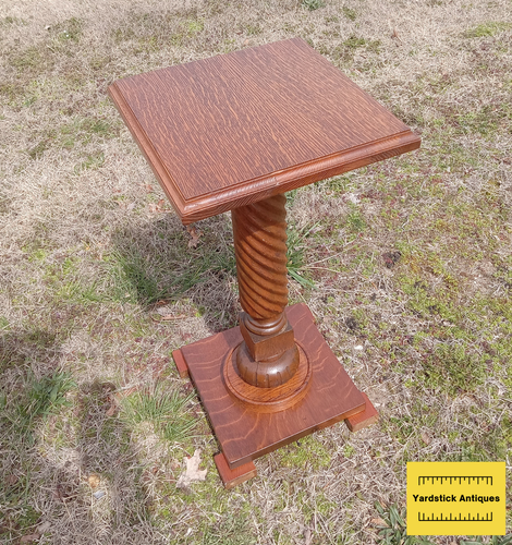 Square Quarter Sawn Oak Plant Stand (PS232) | eBay