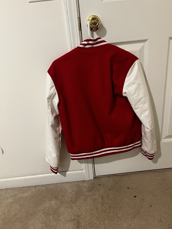 Red Varsity Letterman Jacket Thick | eBay