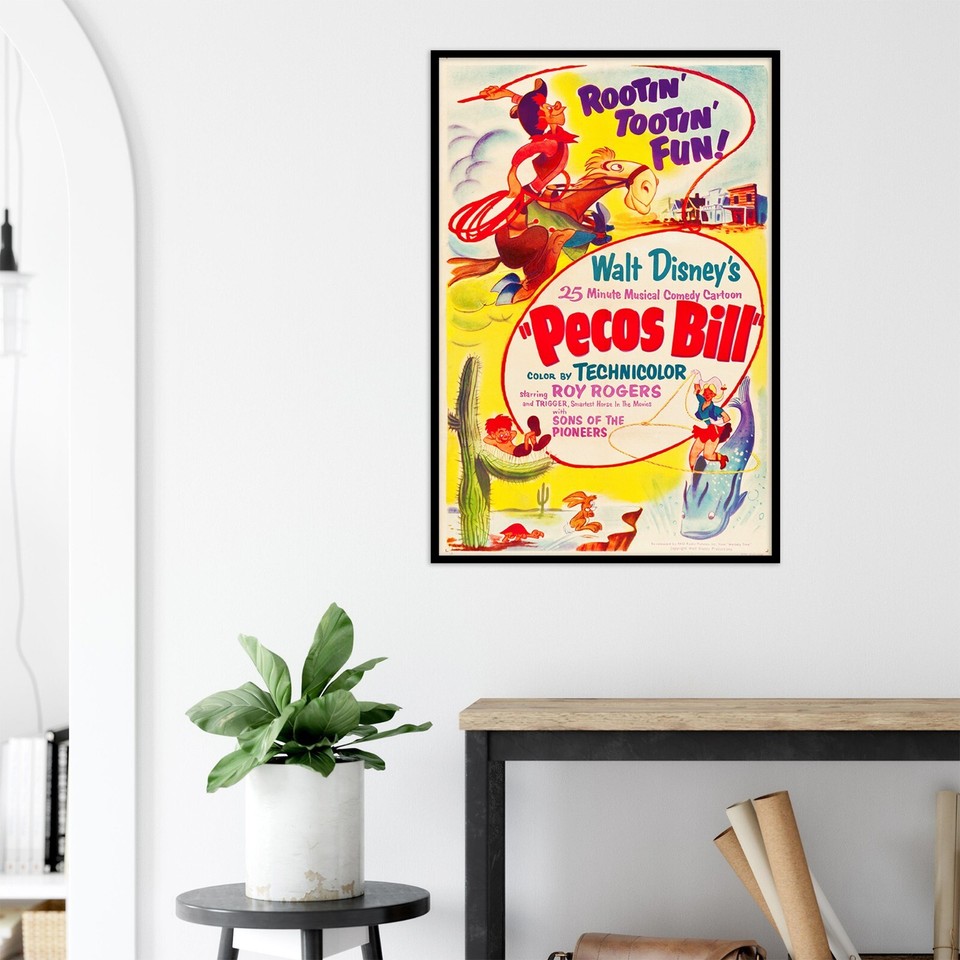 Pecos Bill - 1948 - Disney Classic Cartoon - Movie Poster | eBay