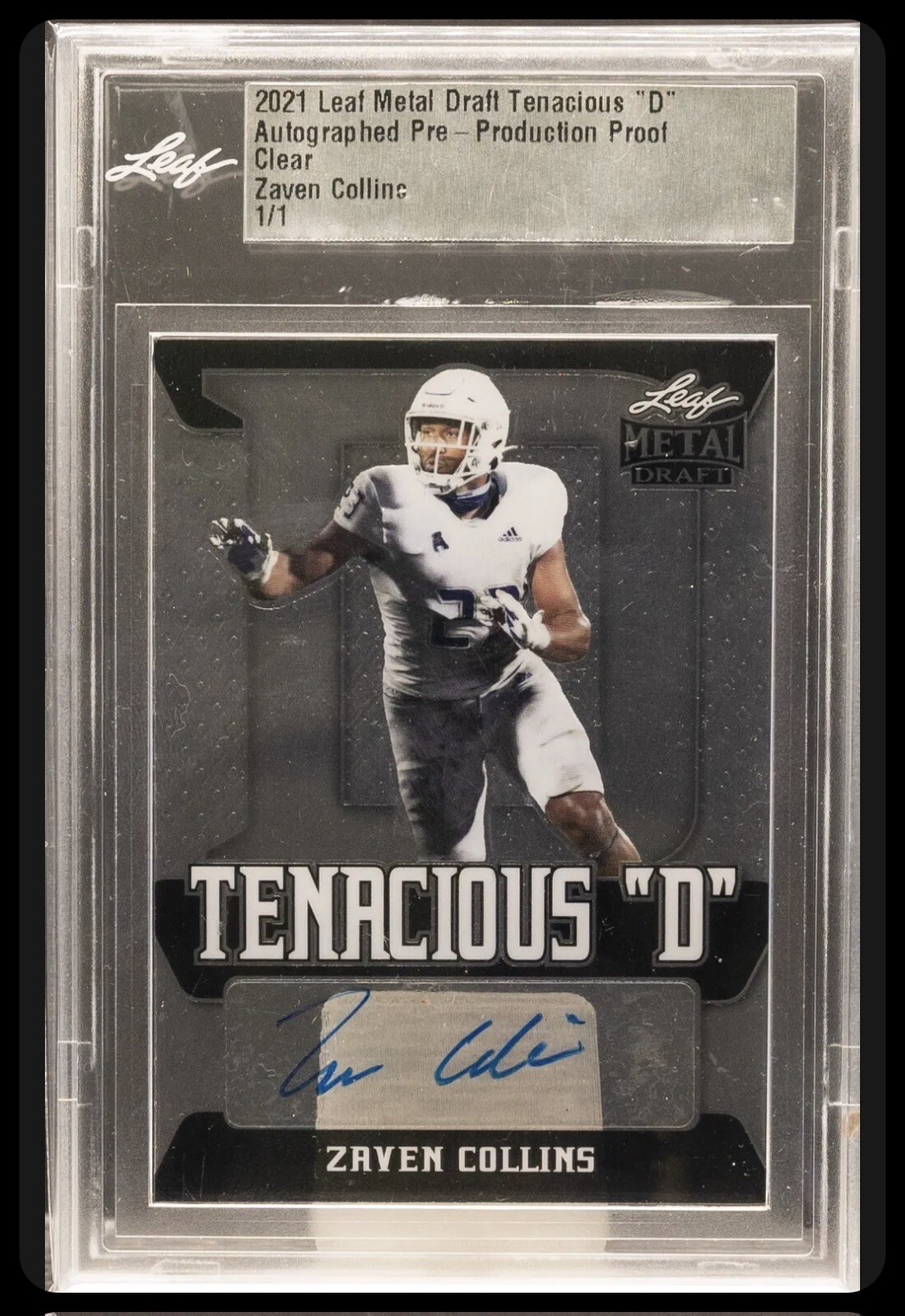 ZAVEN COLLINS 2021 Leaf Metal Draft Clear Pre-Production Proof XRC RC ...