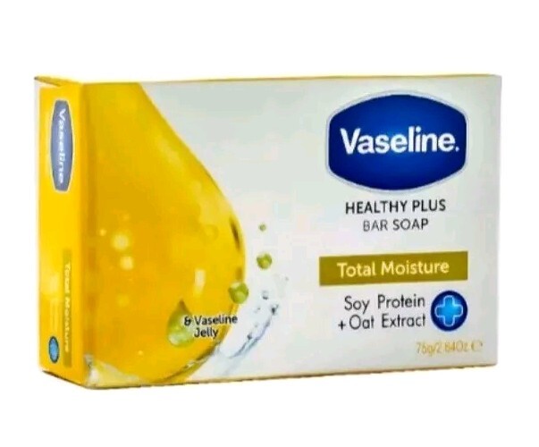 💛 VASELINE (3-BARS) 2.64 Oz. TOTAL MOISTURE Soy Protein/Oat Extract ...