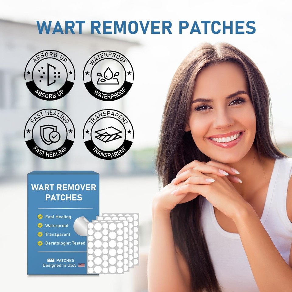 Wart Remover Patches, Quick and Effective Hydrocolloid Waterproof Skin ...