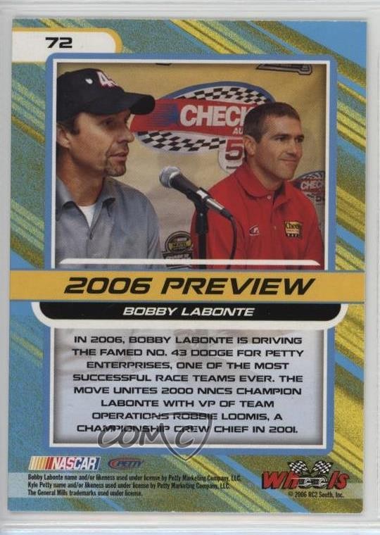 2006 Wheels High Gear 2006 Preview Bobby Labonte #72 HOF | eBay