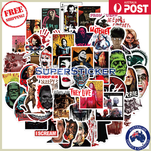 50pcs New Horror Movie Collection 1 Film Scream Carrie Vinyl Stickers ...