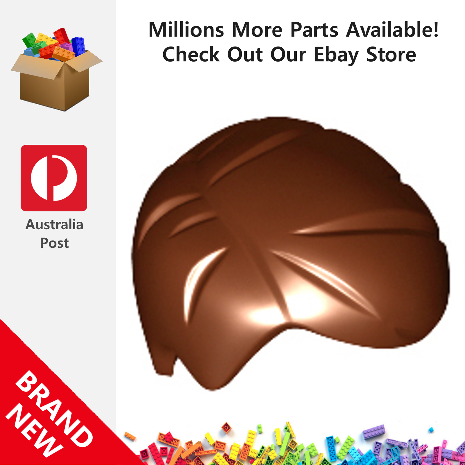 Genuine LEGO™ - Minifigure Hair Short Combed Sideways - 15500 86222 New ...