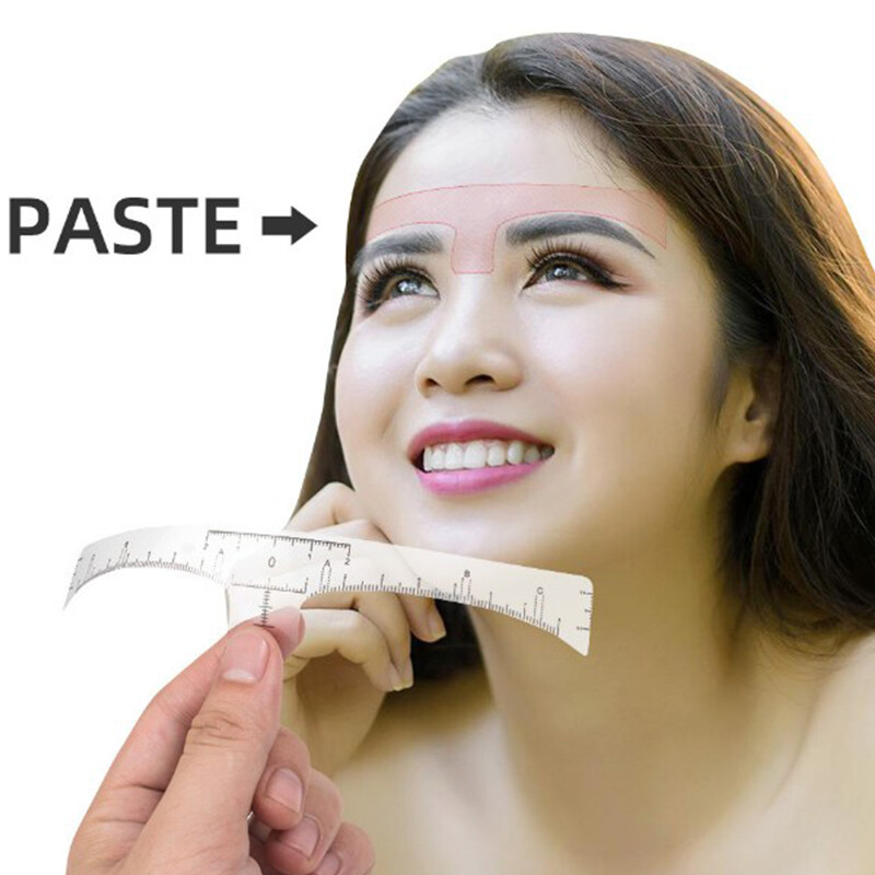 10/50/100Pcs Microblading Disposable Tattoo Ruler Sticker Stencils ...