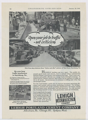 1940 Lehigh Cement Advertisement: Harrisburg, Pennsylvania - Third ...