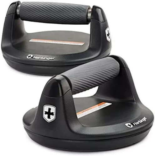 Harbinger Black Non Slip Base Rotating Push-Up Pro Fitness Trainer ...