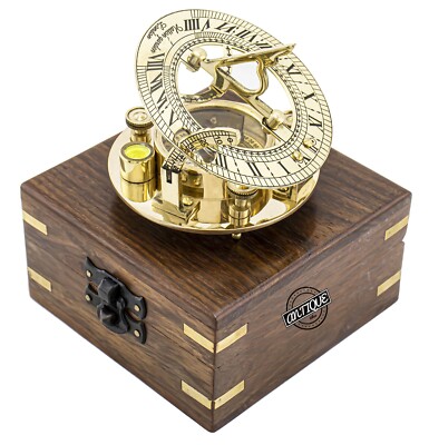 Compasses - Brass Sundial Clock Compass
